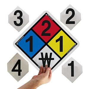 SmartSign - S-5551 NFPA Adhesive Label Kit (Placard, Digits & Symbols) | 25.5" Tall (Tip-to-Tip) Diamond Laminated Vinyl 25.5" Tall Laminated Vinyl Kit