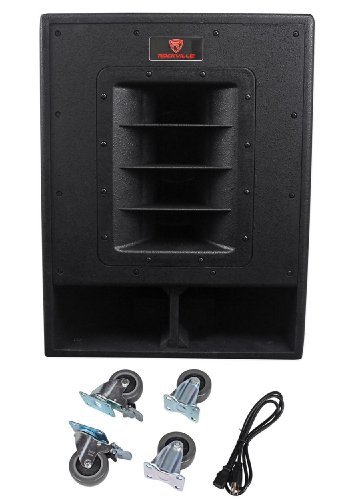 Rockville RBG15FA 15" 2400w Active Powered Pro Subwoofer Folded Horn PA/DJ Sub, Black