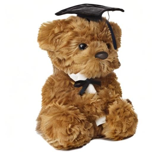 Aurora - Graduation - 8.5" Wagner Bear Graduation - Black Cap