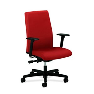 hon ignition series mid-back work chair - upholstered computer chair for office desk, poppy (hiwm3)