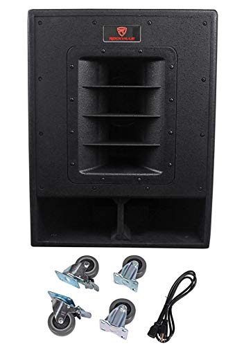 Rockville RBG15FA 15" 2400w Active Powered Pro Subwoofer Folded Horn PA/DJ Sub, Black