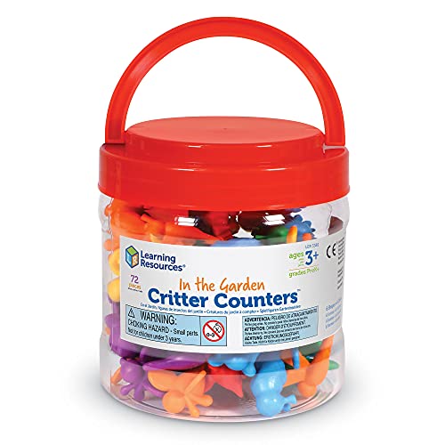 Learning Resources in The Garden Critter Counters - 72 Pieces, Ages 3+ Toddler Learning Toys, Math Games for Kids, Math Manipulatives