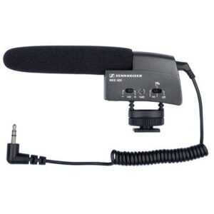 the imaging world bundle of sennheiser mke 400 video camera shotgun microphone + sennheiser mzw400 wind-muff and xlr adapter kit + microfiber cloth