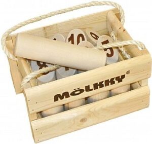 molkky - wooden pin & skittles game - outdoor fun - for beach - park - picnic - playground - classic family garden game from tactic