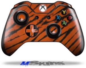 wraptorskinz decal style vinyl skin wrap compatible with xbox one original wireless controller tie dye bengal belly stripes