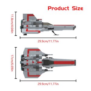 Sayotoo Colonial Viper MK1 Building Kit; Battles Galactica Collection Viper MK I Construction Sets, Viper Mark I Space Fighter Model Building Toys for Boys Aged 8+, New 2022 (607 Pieces)