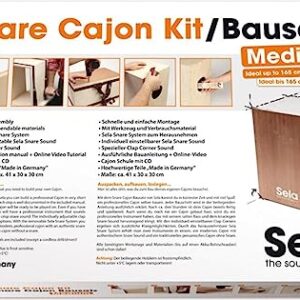 Sela SE 018 Snare Cajon Kit Medium with Instructions and Audio CD, (SE018)