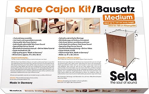 Sela SE 018 Snare Cajon Kit Medium with Instructions and Audio CD, (SE018)