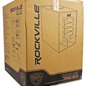 Rockville RBG15FA 15" 2400w Active Powered Pro Subwoofer Folded Horn PA/DJ Sub, Black