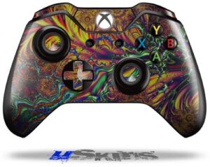 wraptorskinz decal style vinyl skin wrap compatible with xbox one original wireless controller fire and water