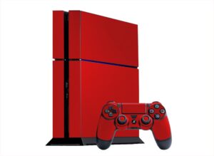 rockin red - vinyl decal mod skin kit by system skins - compatible with playstation 4 console (ps4)