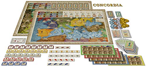 Rio Grande Games: Concordia, Historical Strategy Board Game, Average Play Time 90 Minutes, 2 to 5 Players, for Ages 14 and up