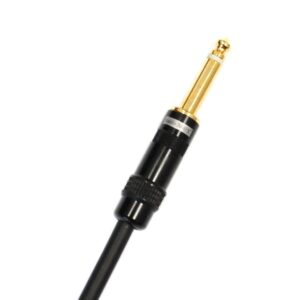 Audio2000's C28001P2 1Ft 1/4" TS Right Angle To 1/4" TS Cable (2 Pack)