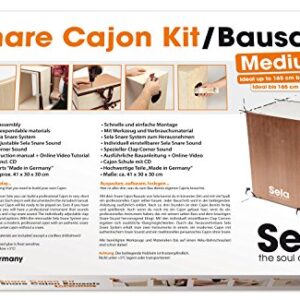 Sela SE 018 Snare Cajon Kit Medium with Instructions and Audio CD, (SE018)