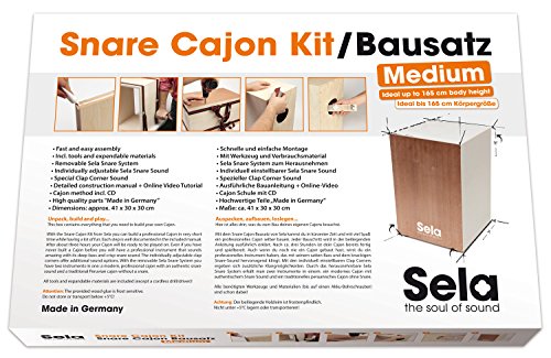 Sela SE 018 Snare Cajon Kit Medium with Instructions and Audio CD, (SE018)