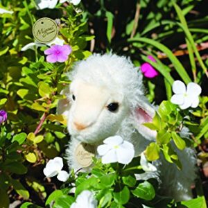 Aurora® Adorable Miyoni® Tots Baby Lamb Stuffed Animal - Lifelike Detail - Cherished Companionship - White 7 Inches