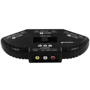 Fosmon A1602 RCA Splitter with 3-Way Audio, Video RCA Switch Box + RCA Cable for Connecting 3 RCA Output Devices to Your TV