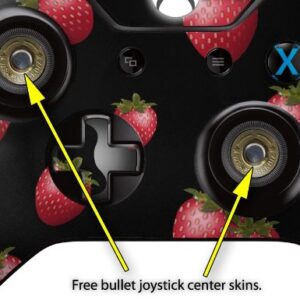 WraptorSkinz Decal Style Vinyl Skin Wrap compatible with XBOX One Original Wireless Controller Strawberries on Black - (CONTROLLER NOT INCLUDED)