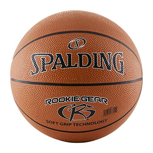 Spalding Rookie Gear Indoor/Outdoor Basketball with Soft Grip Technology, 27.5-Inch