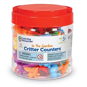 Learning Resources in The Garden Critter Counters - 72 Pieces, Ages 3+ Toddler Learning Toys, Math Games for Kids, Math Manipulatives