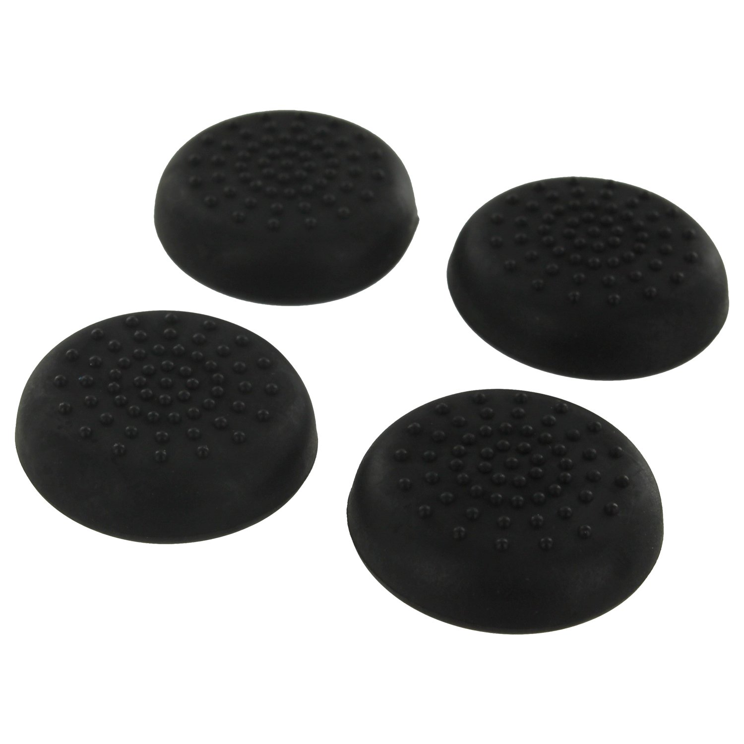 Assecure TPU protective analogue thumb grip stick caps for Sony PS4 controllers [Playstation 4] - 4 pk - black