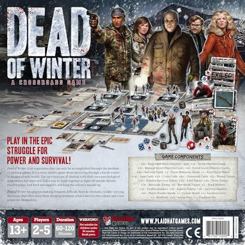 Dead of Winter - Post-Apocalyptic Survival Strategy Board Game for 2-5 Players Ages 13+, by Plaid Hat Games