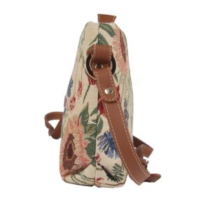 Signare Tapestry Crossbody Bag Shoulder Purse for Women In Morning Garden Design (XB02-MGD)