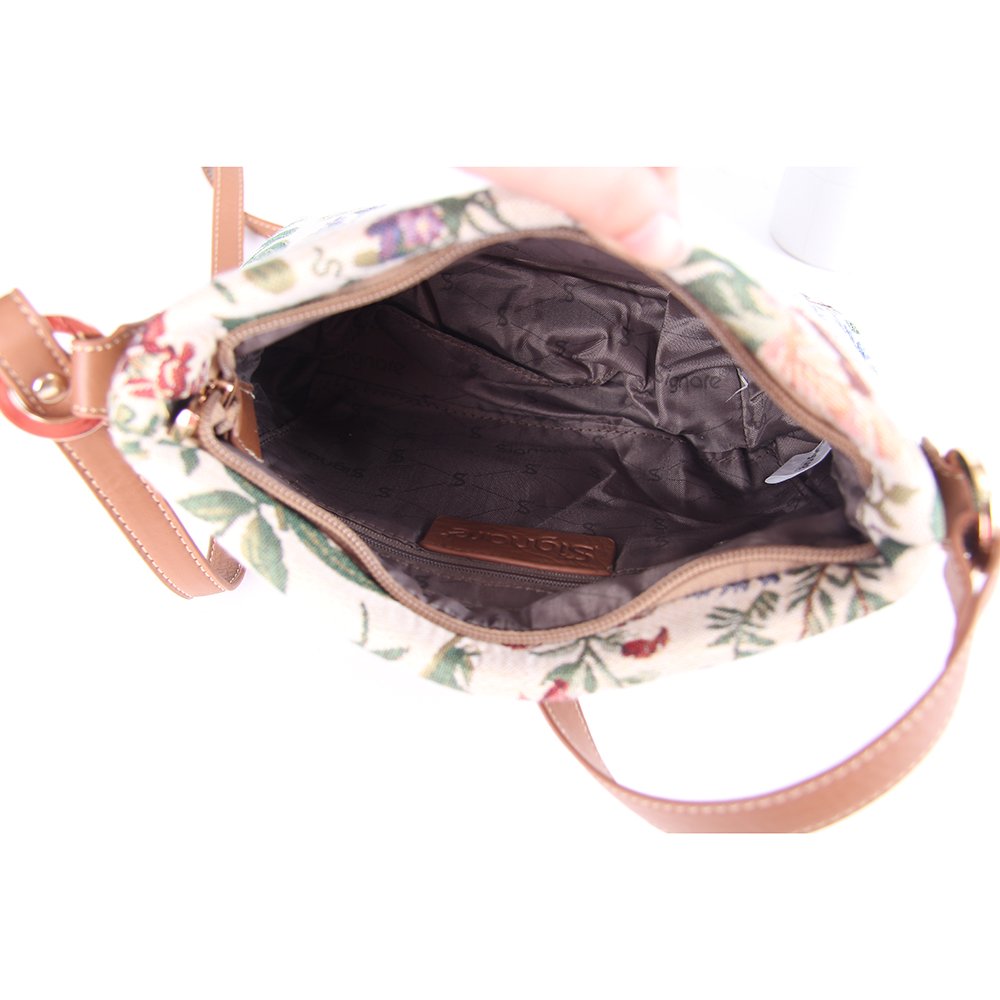 Signare Tapestry Crossbody Bag Shoulder Purse for Women In Morning Garden Design (XB02-MGD)