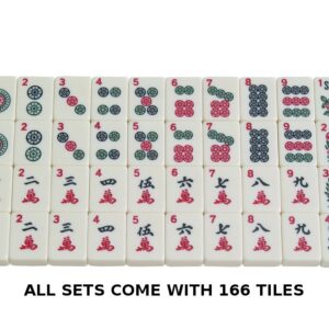 Linda Li American Mahjong Set Black Paisley Soft Bag - 166 Ivory Colored Engraved Tiles, 4 All-in-One Rack/Pushers