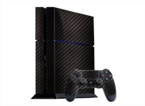 carbon fiber - vinyl decal mod skin kit by system skins - compatible with sony playstation 4 (ps4)