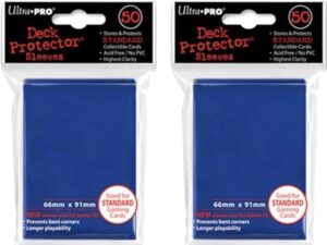 (100x) ultra pro blue deck protectors sleeves standard mtg colors