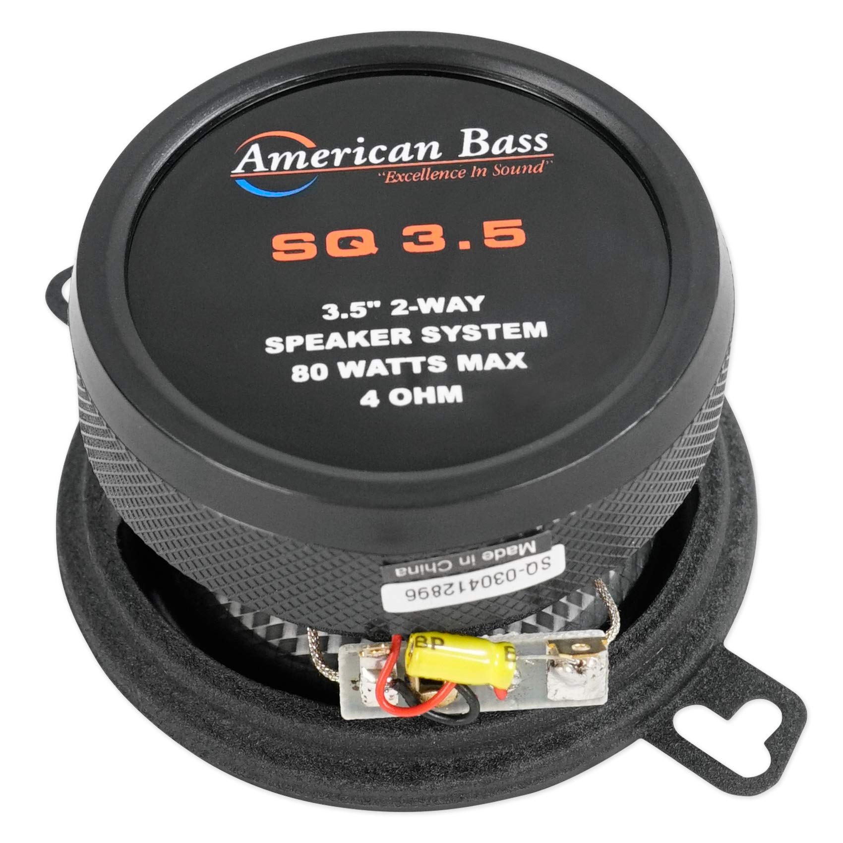 American Bass SQ3.5 SPEAKER 3.5" 2-WAY 80WATTS AMERICAN BASS;CARBON FIBER