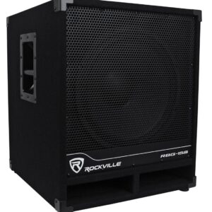 Rockville RBG15S 1600w Active Powered PA Subwoofer w/DSP + Limiter Pro/DJ, 15 inch, Black