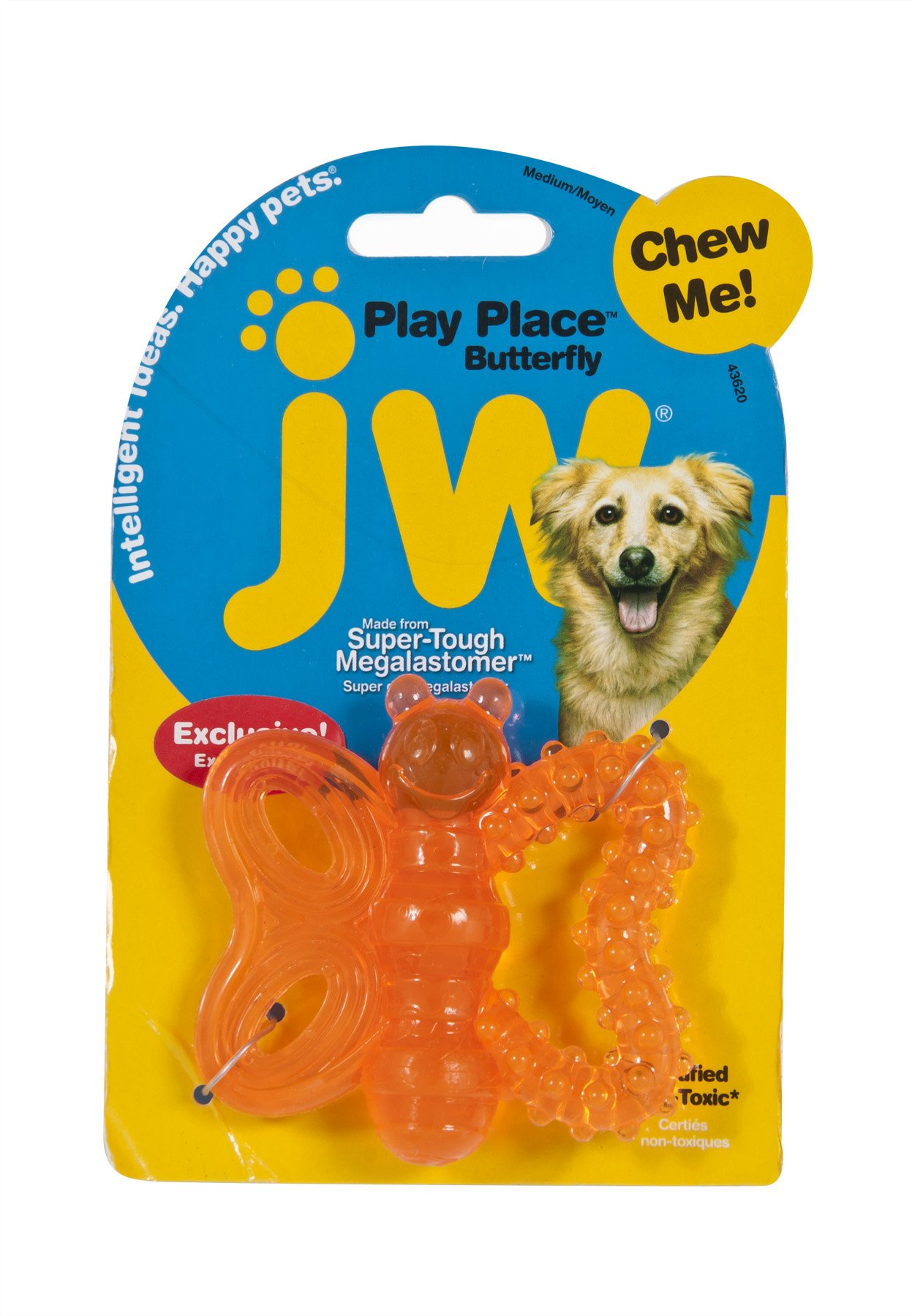 JW Pet Playplace Butterfly Teether, Multicolor