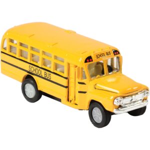 us toy die cast metal toy school bus, 5"