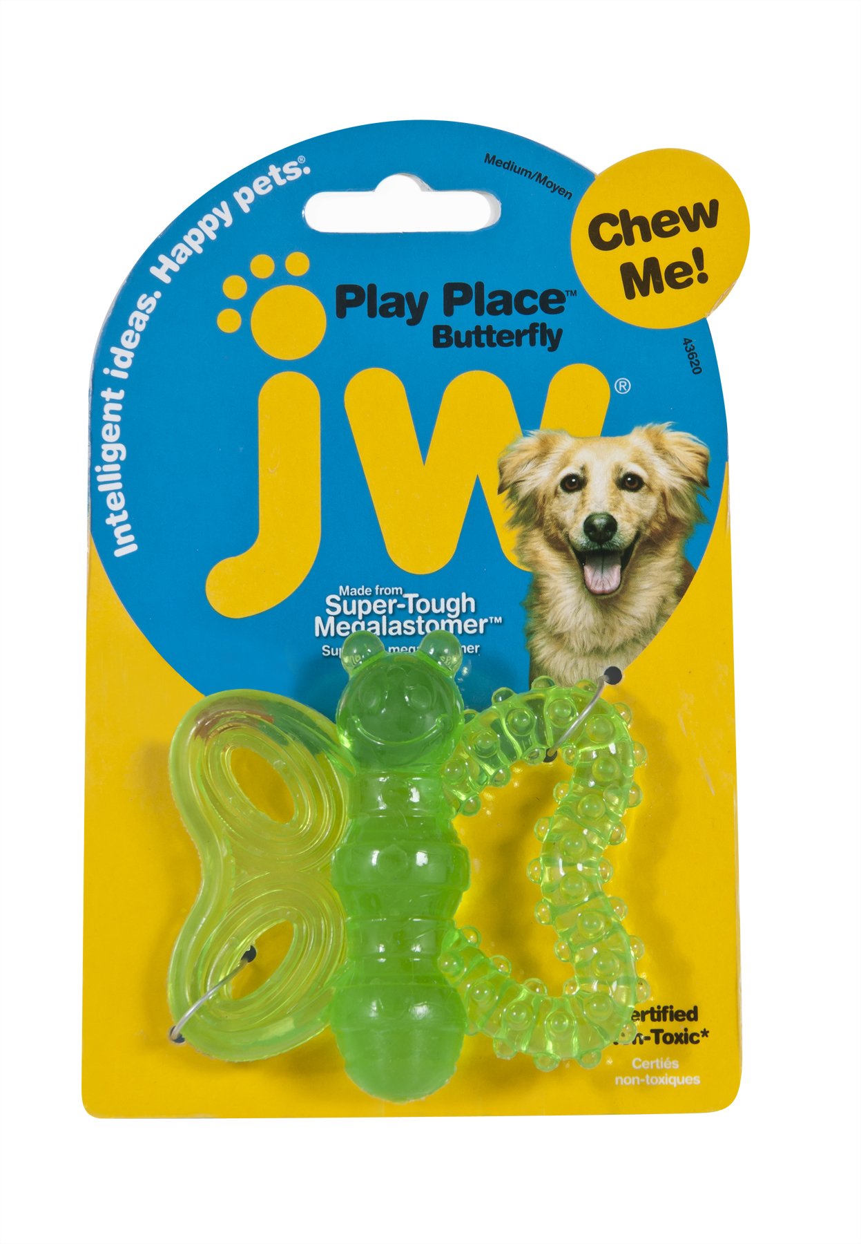 JW Pet Playplace Butterfly Teether, Multicolor