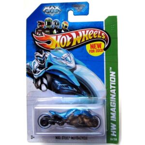 2013 hot wheels hw imagination - max steel motorcycle - blue [holiday gifts]