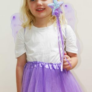 Fun Play Fairy Dressing up Costume for Girls – Butterfly Fairy Wings, Tutu, Magic Wand,Headband Costume Set for 3-8 Years