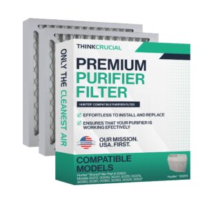 crucial air purifier filter – compatible with hunter® brand filter part # 30931 – models 30201, 30212, 301213, 30240, 30241, 30251, 30378, 30379, 30380, 30381, 30382, 30383 – bulk packs (2 pack)