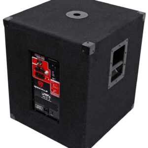 Rockville RBG15S 1600w Active Powered PA Subwoofer w/DSP + Limiter Pro/DJ, 15 inch, Black