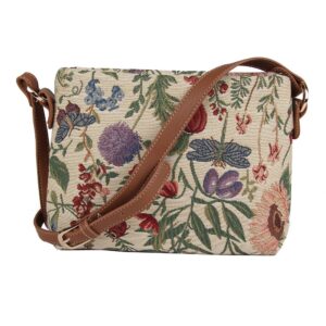 Signare Tapestry Crossbody Bag Shoulder Purse for Women In Morning Garden Design (XB02-MGD)