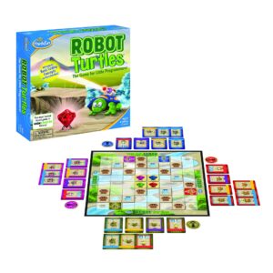 think fun robot turtles stem toy and coding board game for preschoolers - made famous on kickstarter, teaches programming principles to preschoolers, multicolor