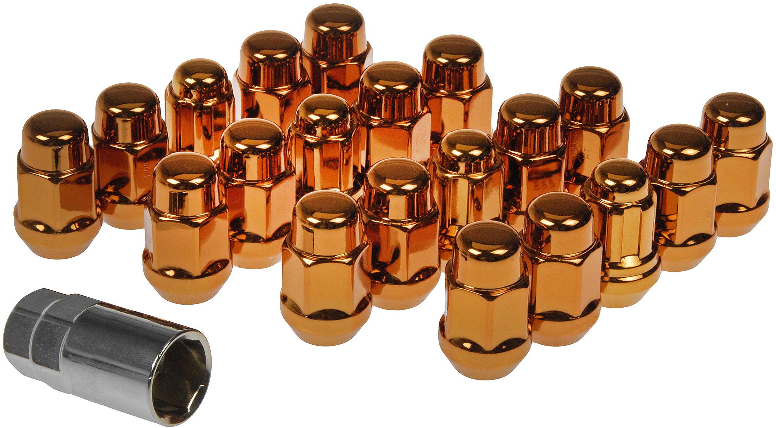 Dorman 711-335I Orange Acorn Nut Lock Set M12-1.50 Compatible with Select Models, 20 Pack