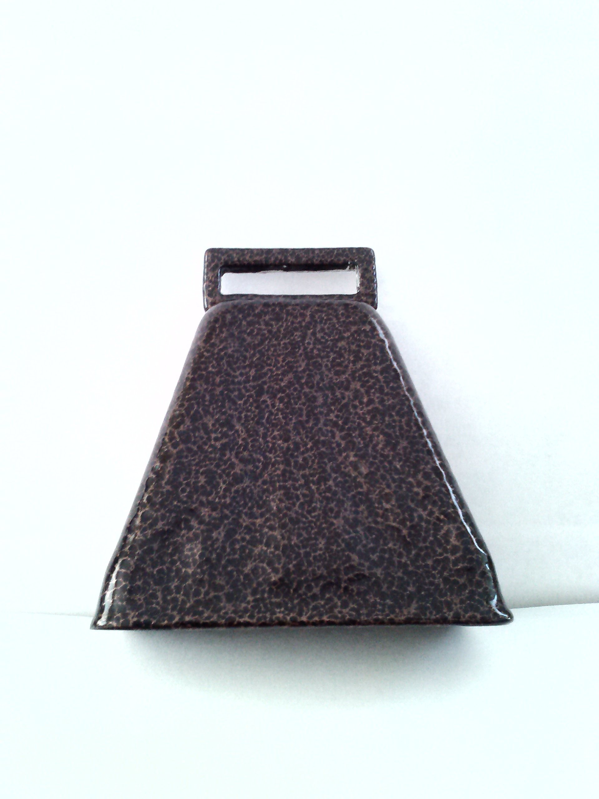 3.5 inch Loud Cowbell with Wrist Strap: Copper Vein Powdercoated Bell for Cheering at Sporting Events