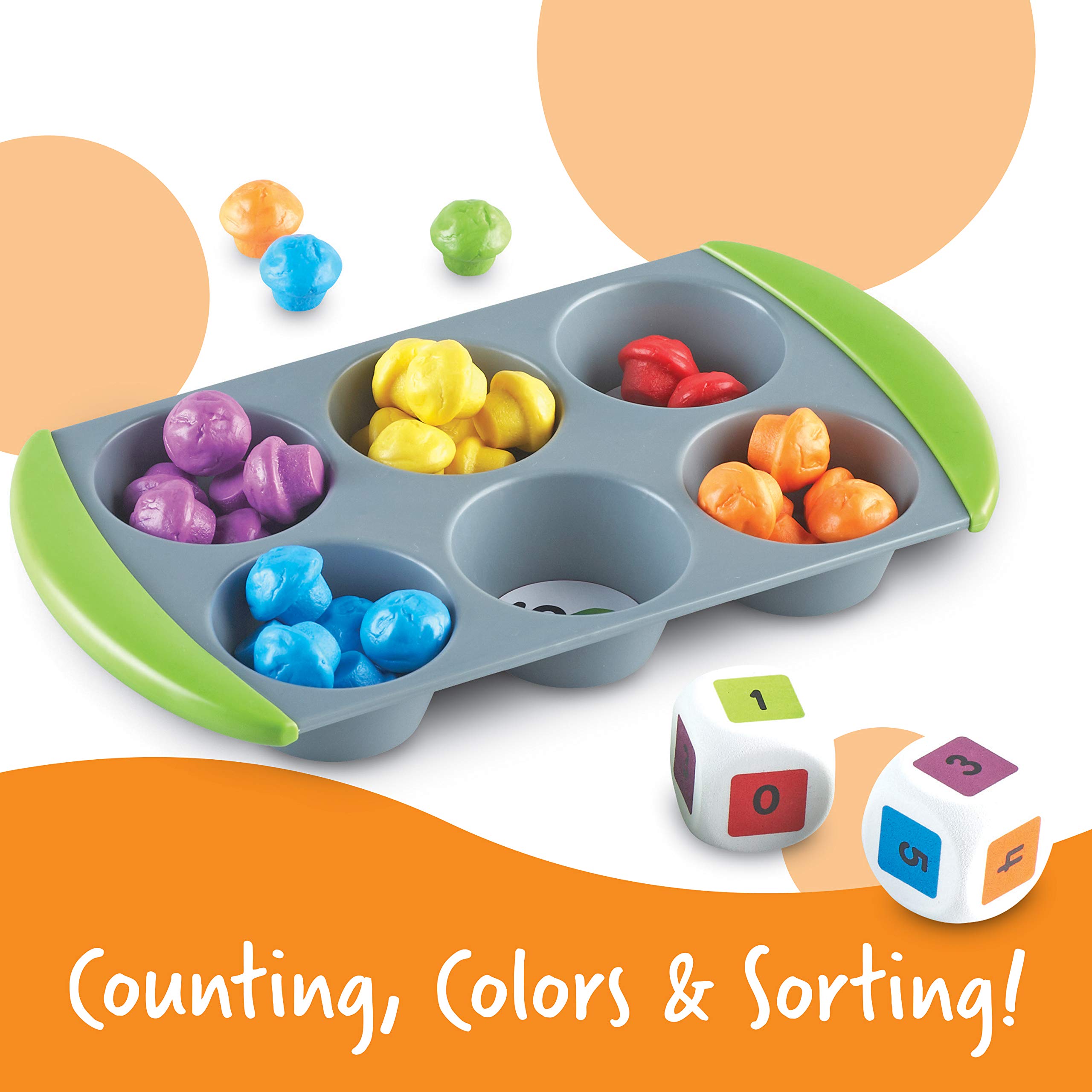 Learning Resources Mini Muffin Match Math Activity Set - 76 Pieces, Ages 3+ Counting Games for Kids, Preschool Learning Toys, Homeschool Learning Toys, Math for Preschoolers