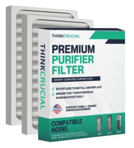 crucial air purifier filter – compatible with hunter® brand filter part # 30963 – models 30710, 30711, 30730, 30709, 30710, 30711, 30714 – bulk packs (2 pack)