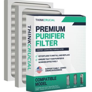 Crucial Air Purifier Filter – Compatible with HUNTER® Brand Filter Part # 30963 – Models 30710, 30711, 30730, 30709, 30710, 30711, 30714 – Bulk Packs (2 Pack)