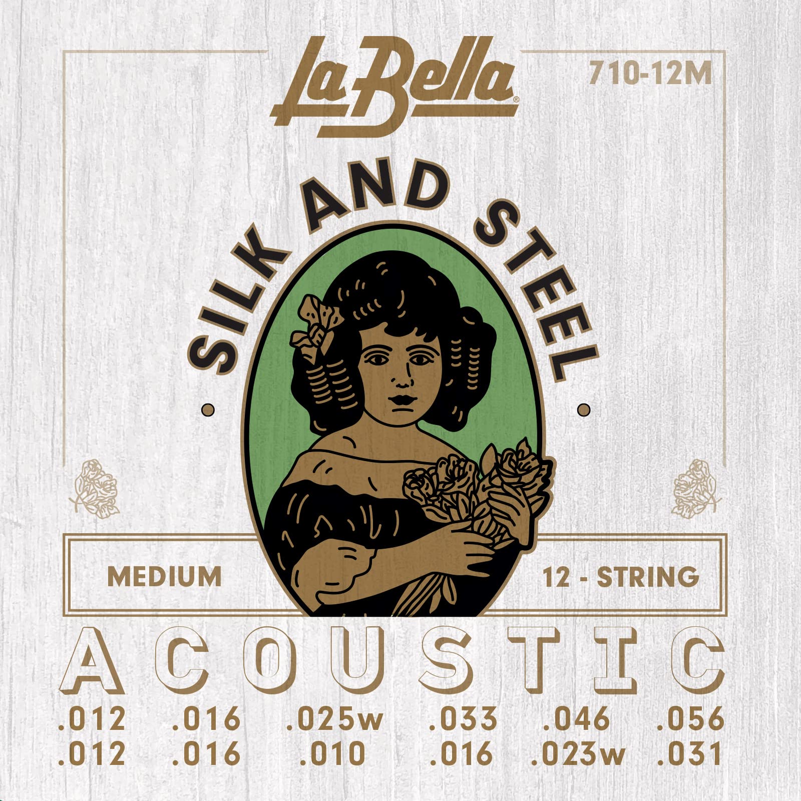 La Bella 710-12M Silk & Steel Medium Acoustic Guitar String