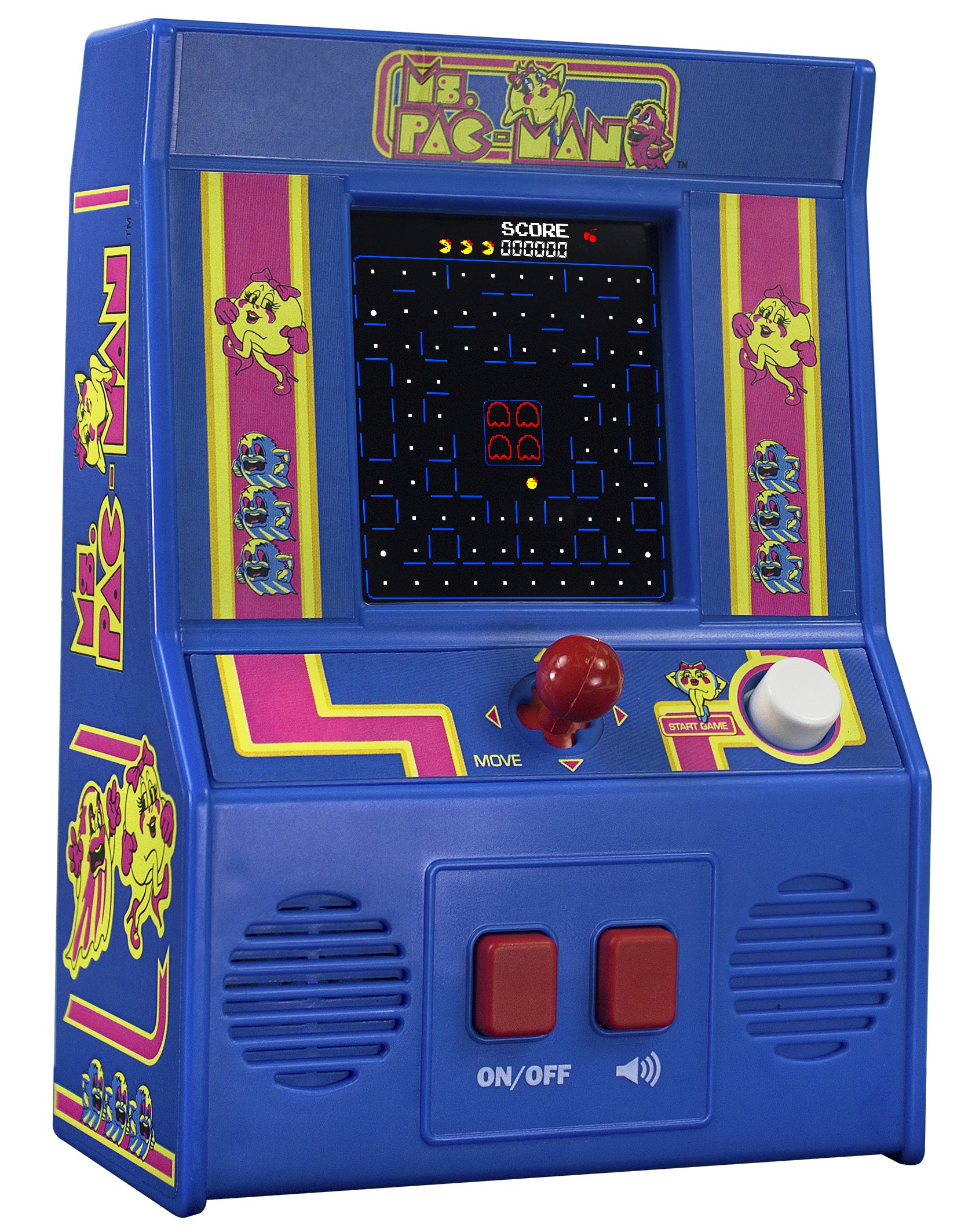 Basic Fun Arcade Classics - Ms Pac-Man Retro Mini Arcade Game,Multicolor