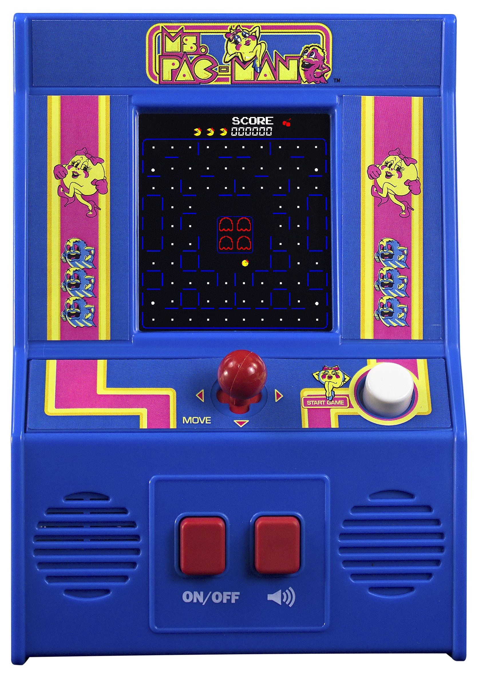 Basic Fun Arcade Classics - Ms Pac-Man Retro Mini Arcade Game,Multicolor